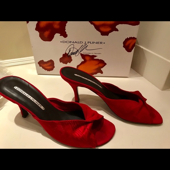 Donald J. Pliner | Shoes | Donald J Pliner Jinny Red Heels 8m | Poshmark